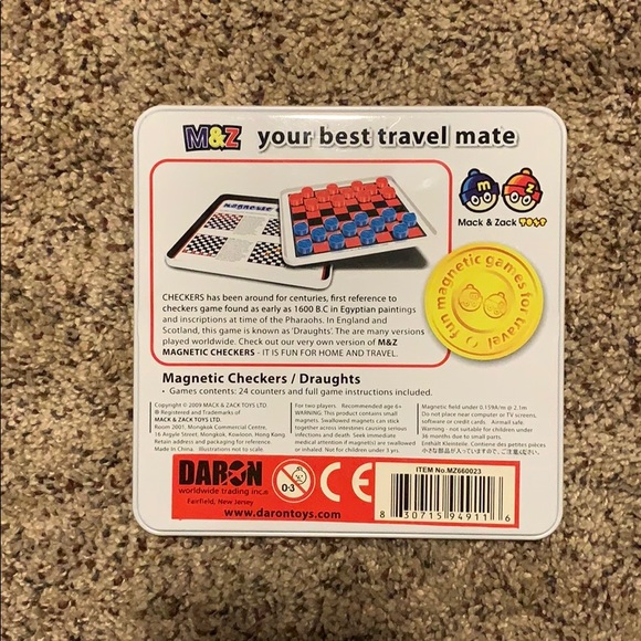Toys | Euc Magnetic Mini Checkers Game | Poshmark